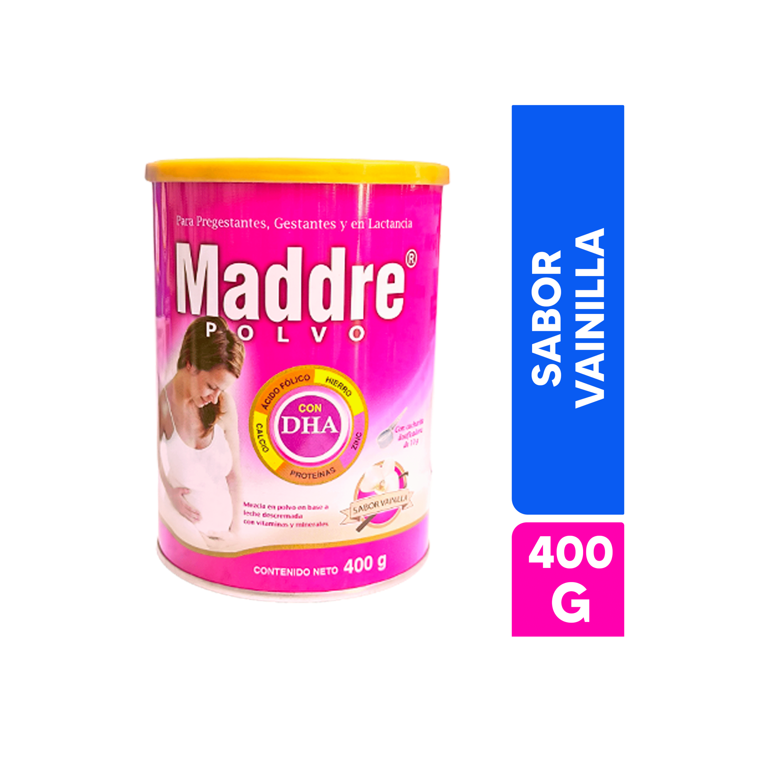 MADDRE DHA LATA X 400G (SABOR VAINILLA) - Farma Solucion Botica