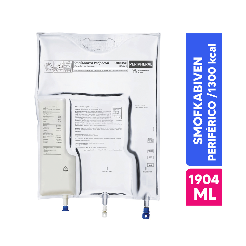 SMOFKABIVEN PERIFÉRICO 1300KCAL /1904ML - Farma Solucion Botica
